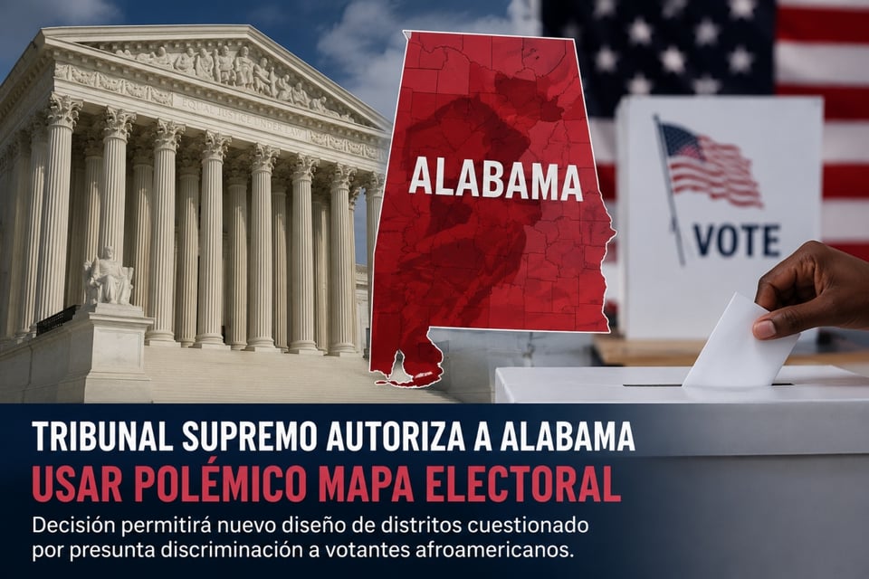 Tribunal Supremo autoriza a Alabama usar nuevo mapa electoral en noviembre