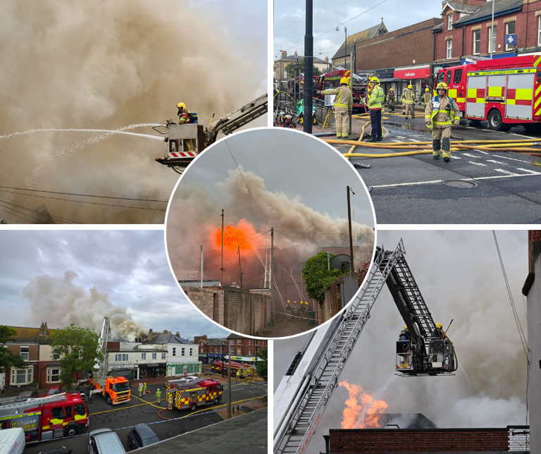 21 dramatic pics as huge fire sweeps through former M&S and ex ...