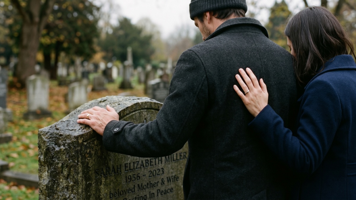 She Watched Him Cry at His Mothers Grave and Knew She Could Never Leave Him