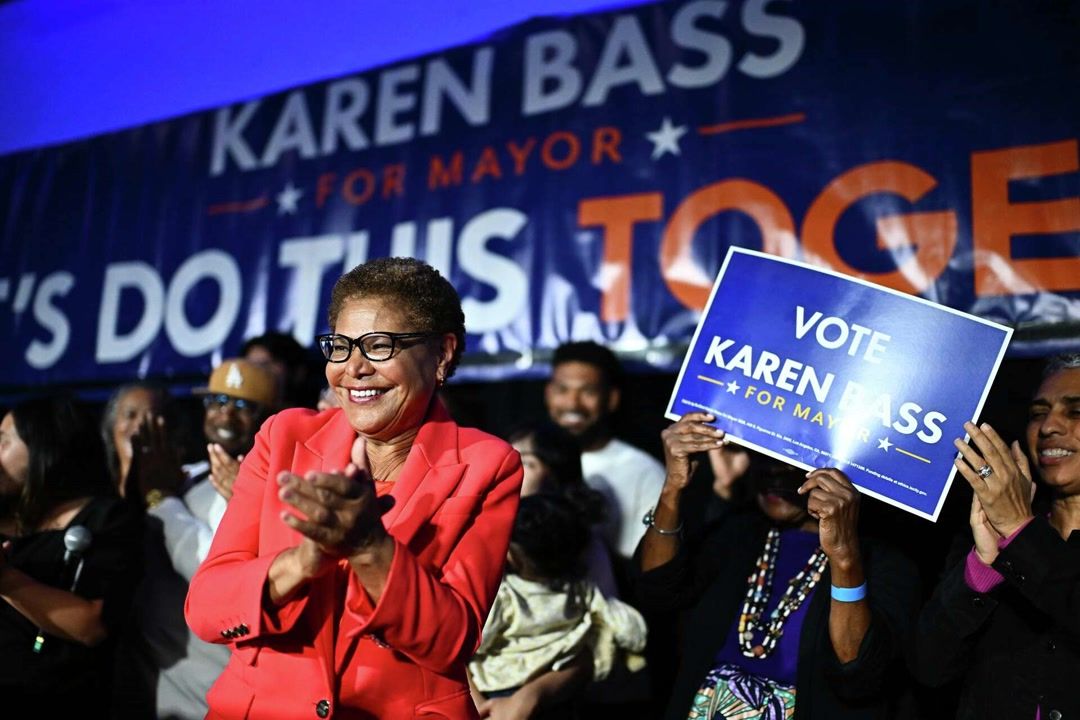 Los Angeles Mayor Karen Bass advances to November runoff as she seeks ...