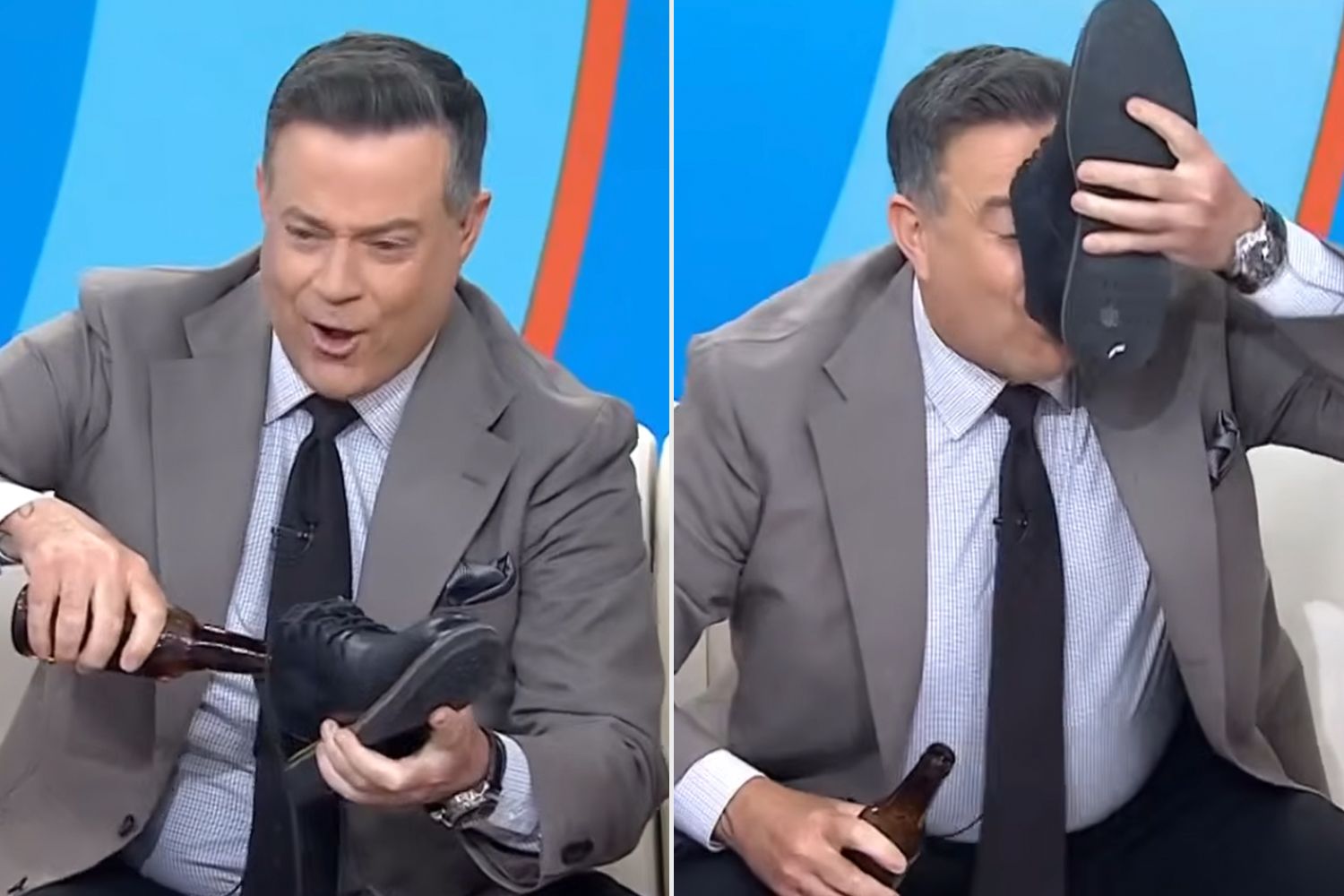'Today''s Carson Daly expertly does a shoey live as cohosts cheer him ...