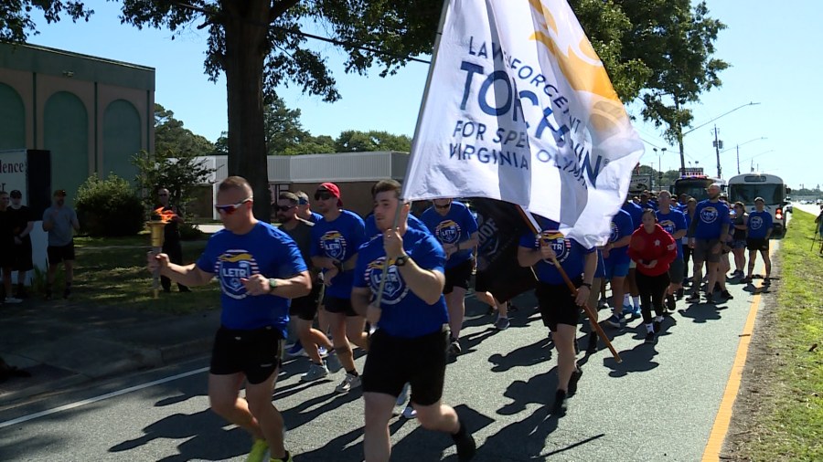 Norfolk law enforcement agencies unite for Special Olympics Torch Run
