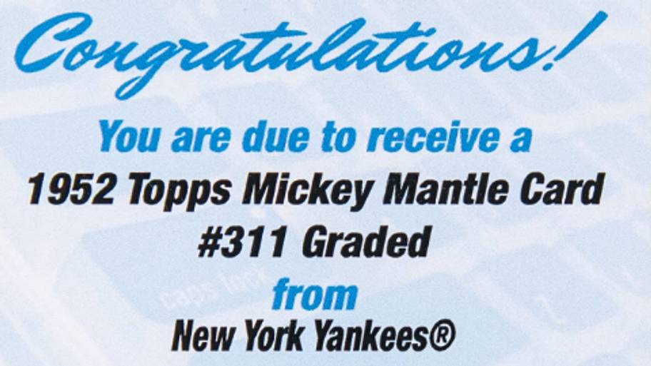 Topps reveals grade for 1952 Topps Mickey Mantle redemption while at ...
