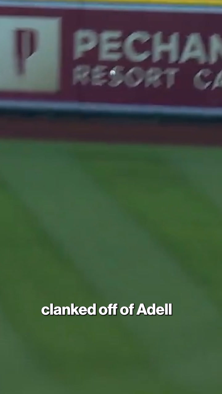 Ball bounces off of Jo Adell’s head for bizarre home run
