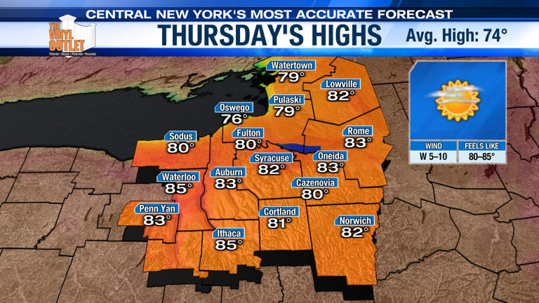 Sunny, warm weather set to continue in Syracuse