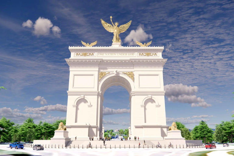 Trump’s arch plans include a public deck - but an issue to reach it
