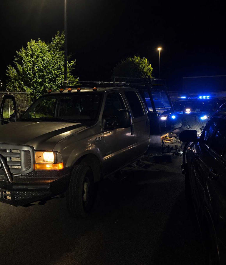 Deputies box in stolen truck at fast food restaurant, arrest driver
