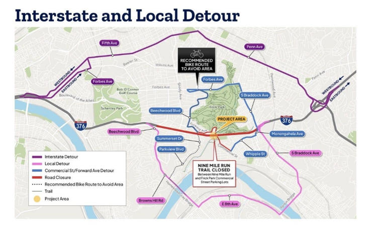 Commercial Street Bridge replacement to bring major I-376 closures