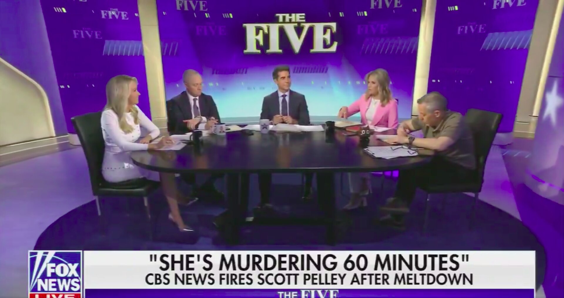 The Five cheers ‘pompous’ Scott Pelley’s firing: ’60 Minutes murdered ...