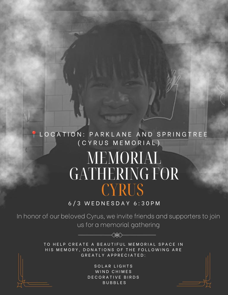 Community holds memorial honoring Cyrus Carmack-Belton
