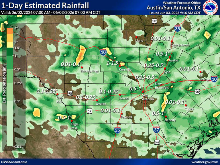 Austin thunderstorm time-lapse shows wall of rain moving across city