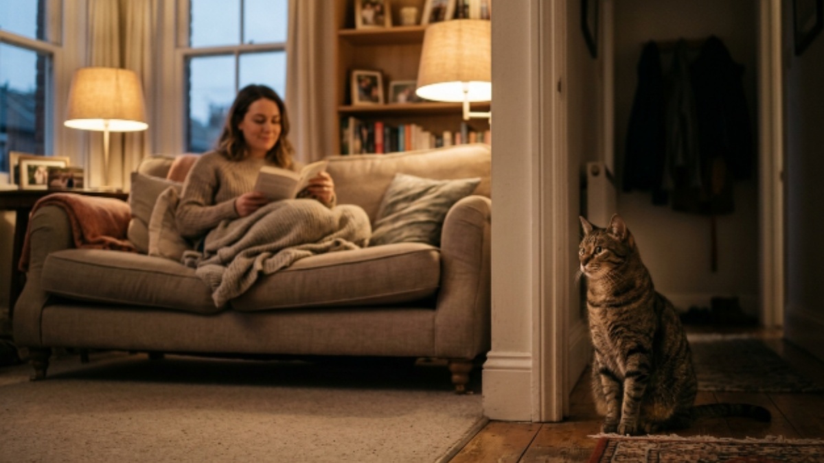 Signs that your cat is secretly protecting you, even though it seems ...