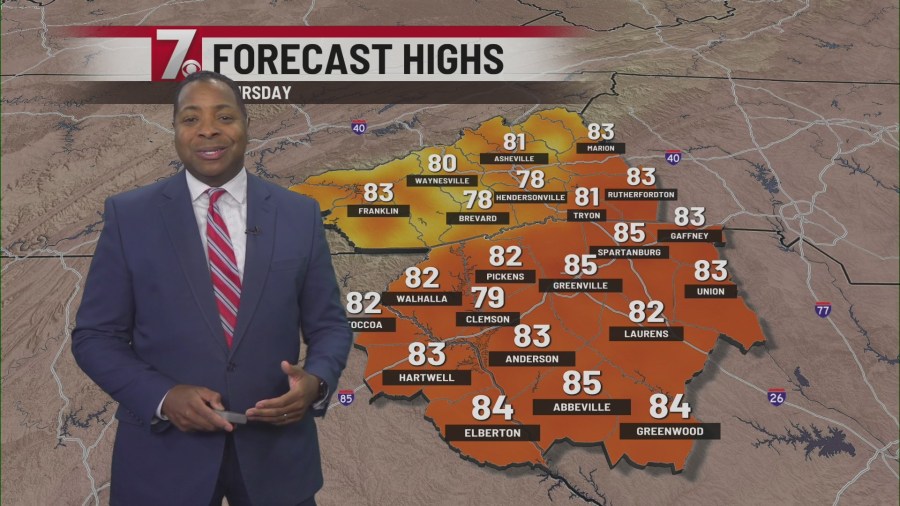 Sunny and warmer Thursday