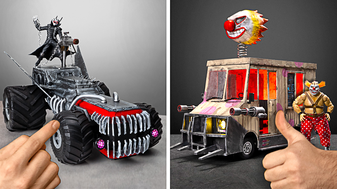 Transforming iconic rides: Sweet Tooth and Batman's unique vehicles