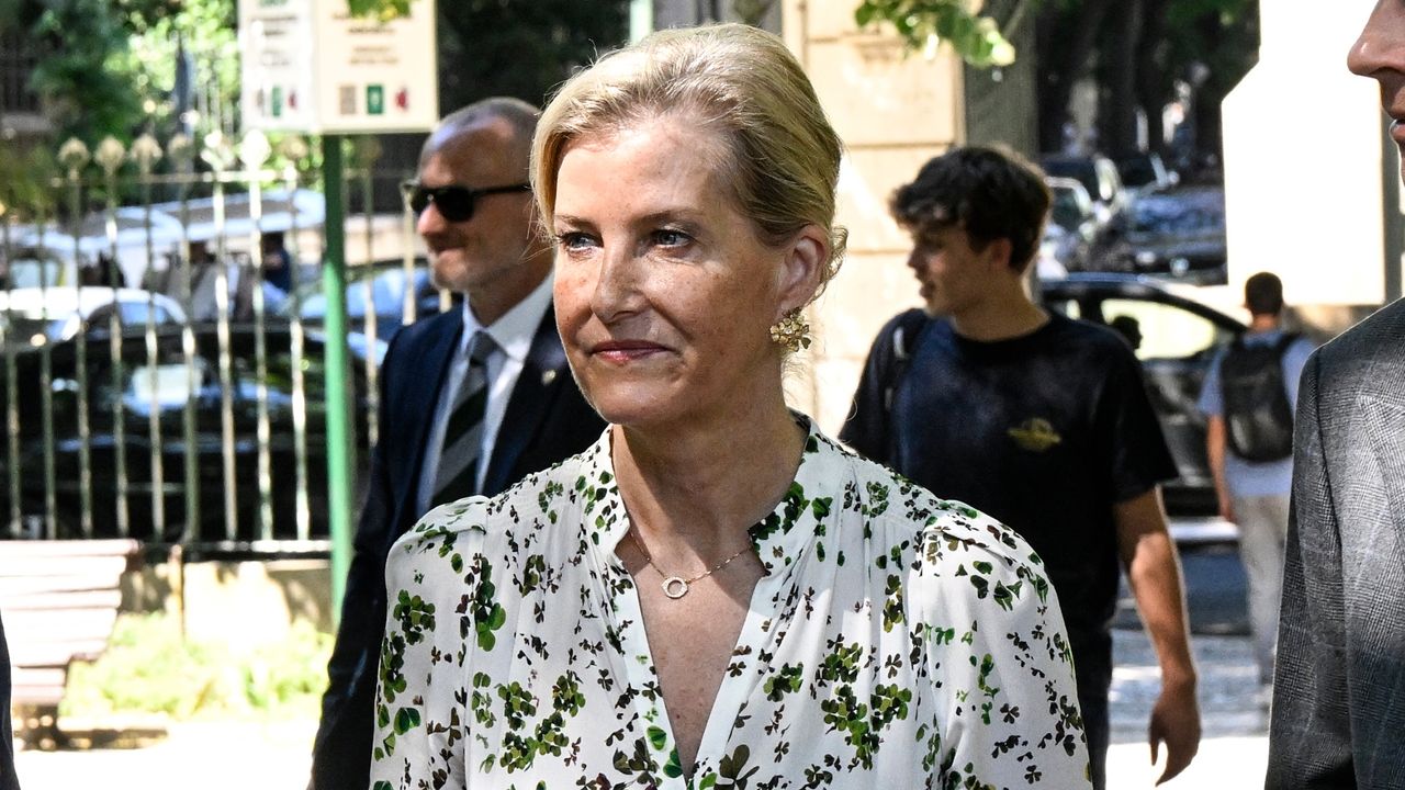 Duchess Sophie re-wore her anniversary dress and as soon as the rain ...
