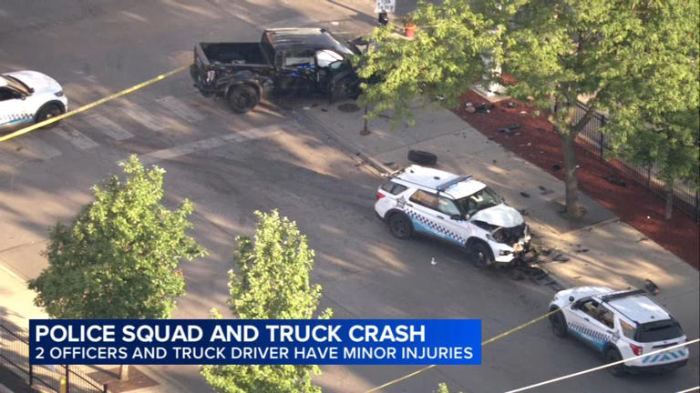 2 Chicago police officers hurt in Bridgeport crash involving squad car: CPD