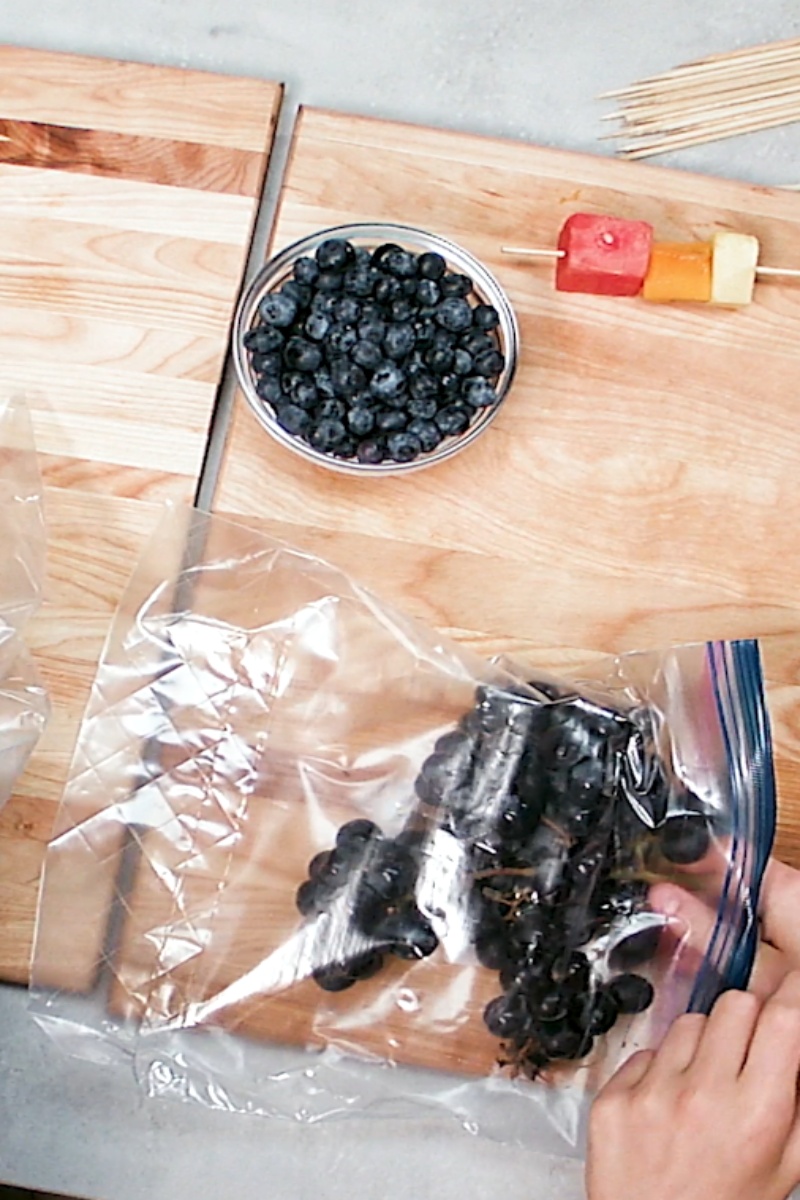 Fun grape snack with sprinkles
