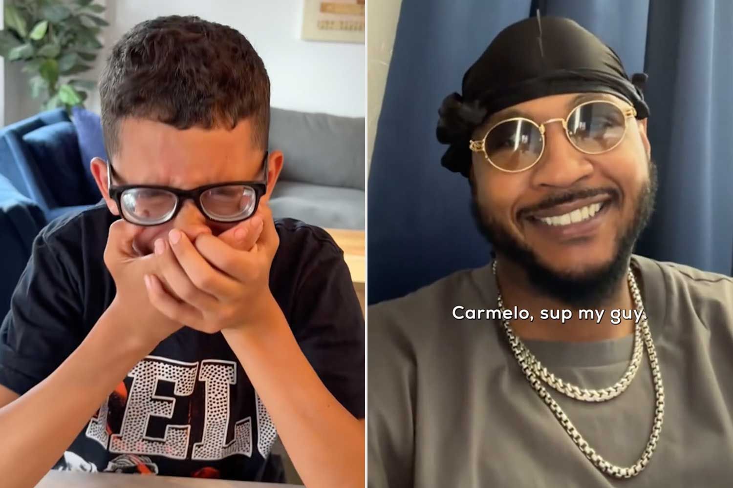 Boy named Carmelo gets surprise of a lifetime from namesake after ...