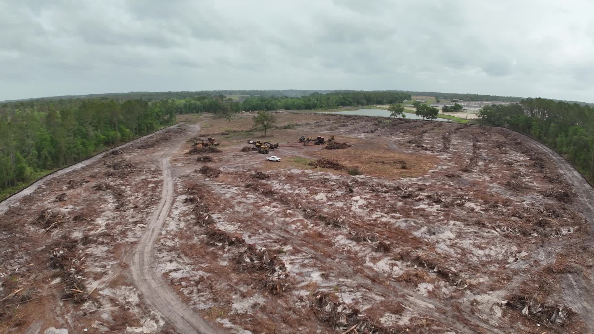 Land clearing drone
