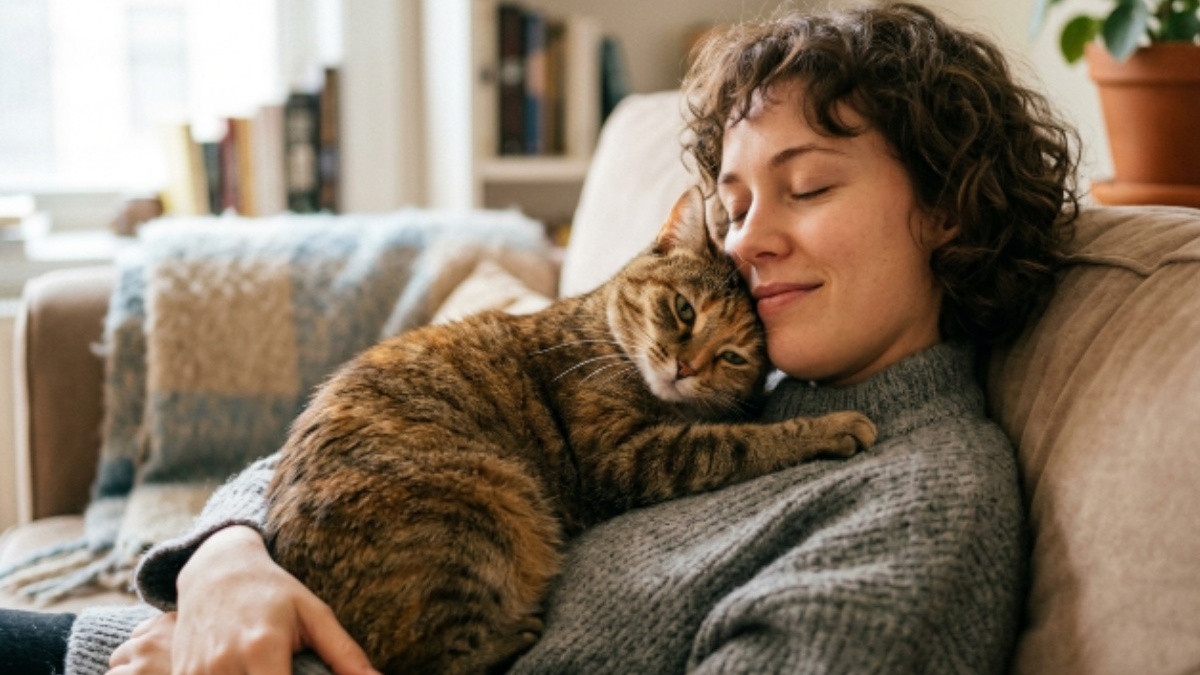 Signs that your cat is secretly protecting you, even though it seems ...