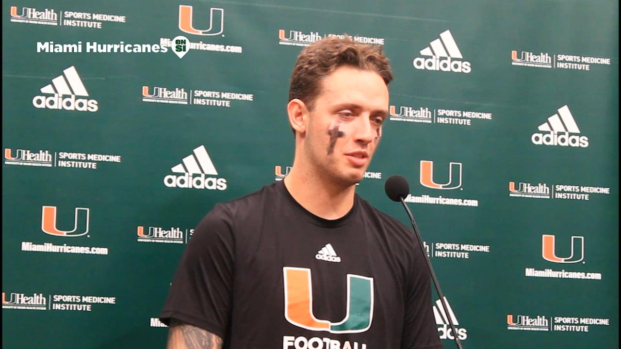 Miami Hurricanes quarterback Carson Beck on NC State performance and ...