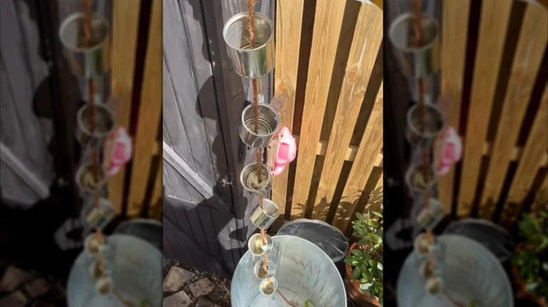 'I bet it sounds lovely when it rains' — DIYer creates a garden rain ...