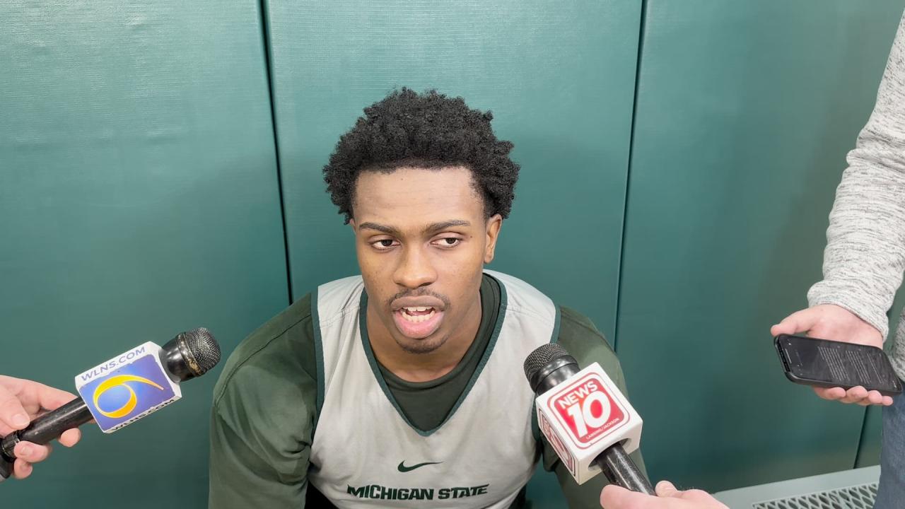 Michigan State Spartans basketball F Coen Carr 2-13-25