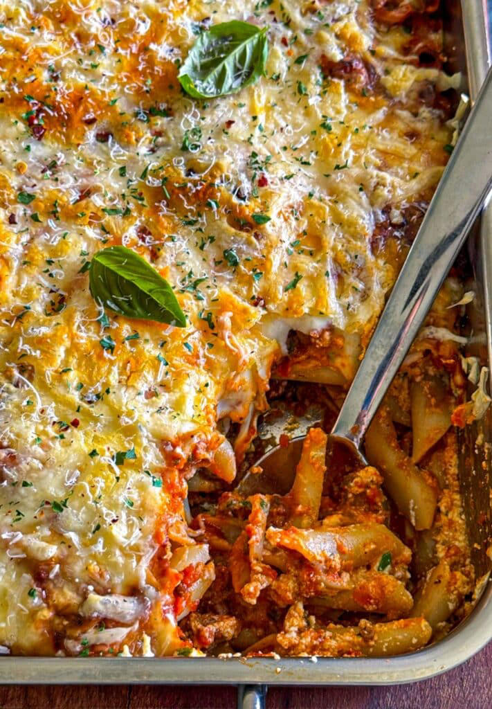 Baked mostaccioli recipe