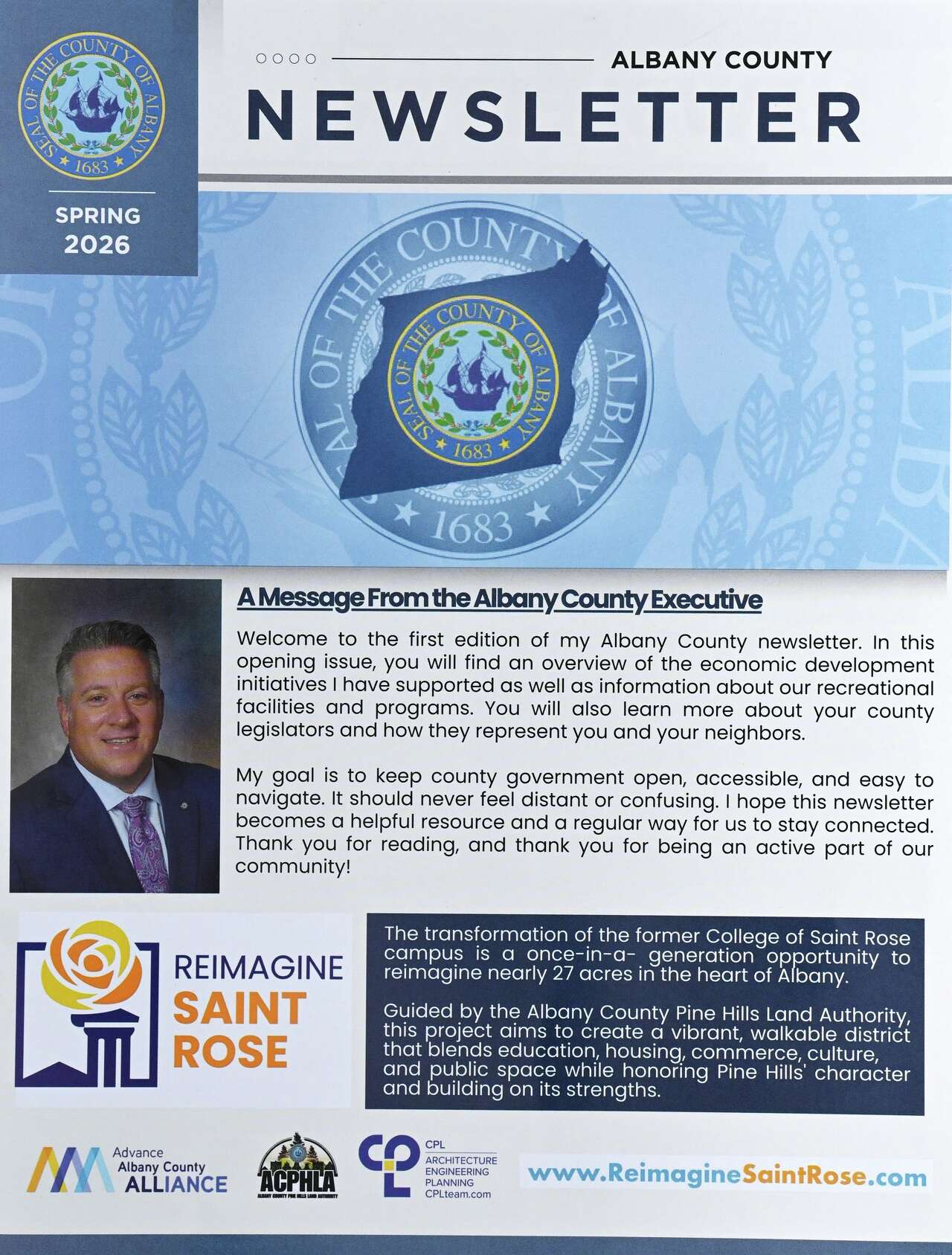 Albany County spent over $100K on newsletters excluding Republicans