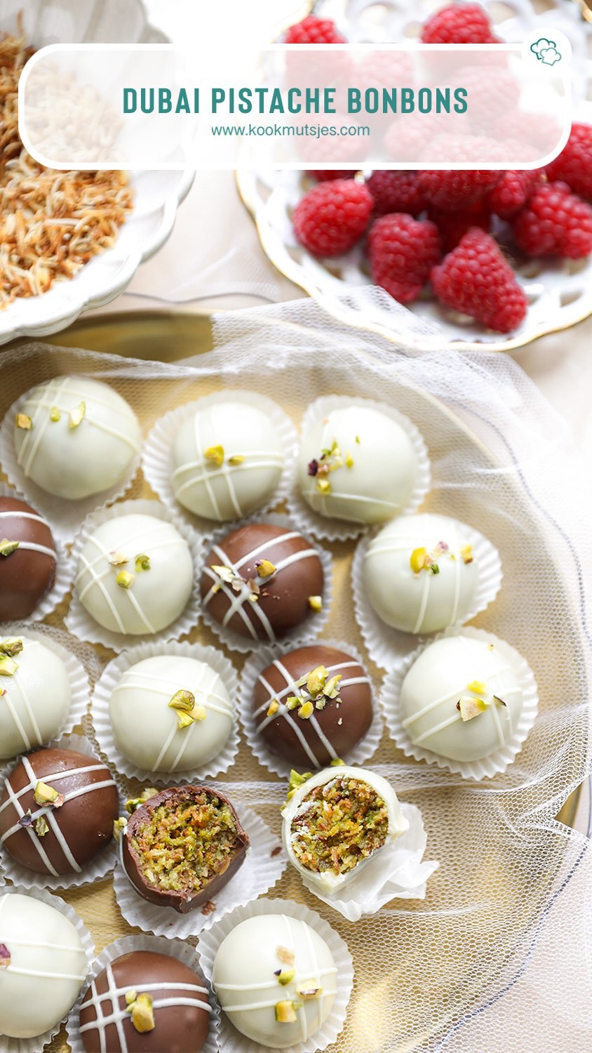 Dubai pistache bonbons luxe chocolade traktatie