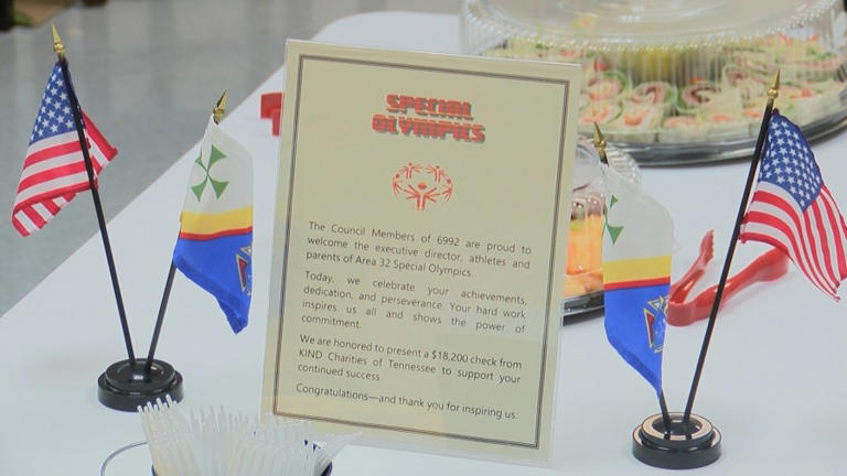 KIND Charities of Tennessee donates over $18K to Area 32 Special Olympics