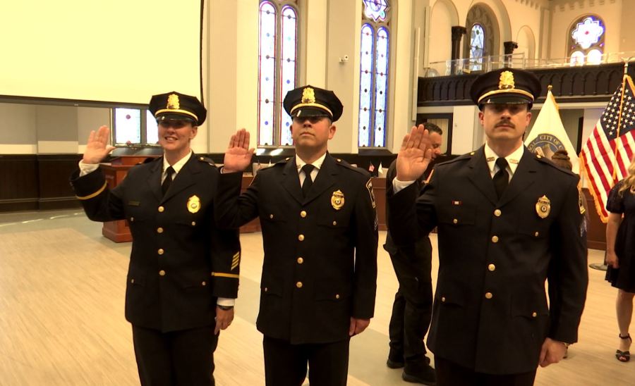Chicopee police swearing-in ceremony promotes several members