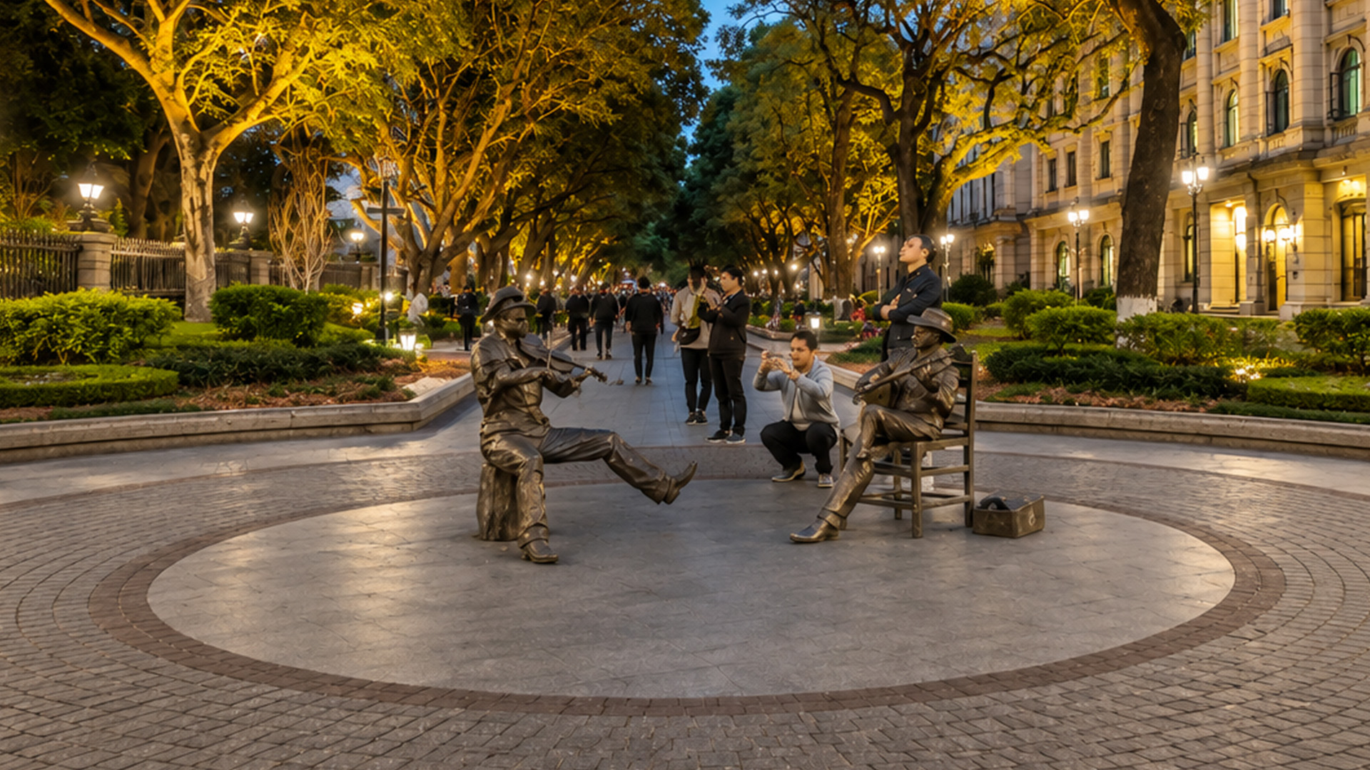 The bronze musicians that make Shamian feel frozen in time
