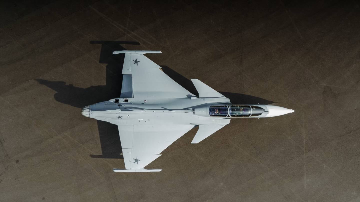 Saab rolls out first Gripen F fighter jet in Sweden