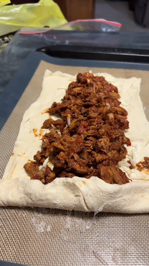 Chicken taco crescent braid no waste dinner recipe
