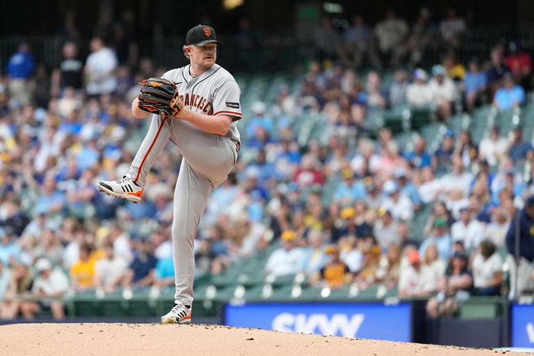 Giants' Logan Webb holds Brewers hitless through 6 innings
