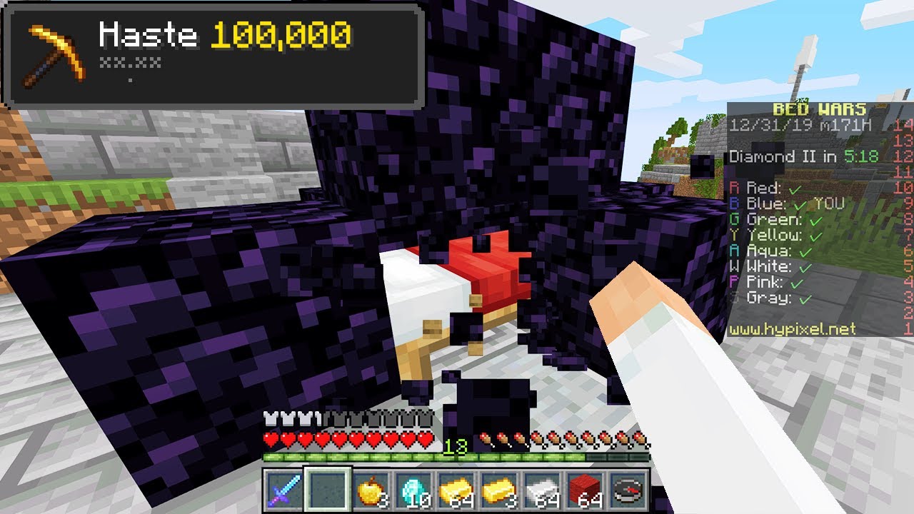 I secretly used haste 100,000 in Minecraft Bedwars