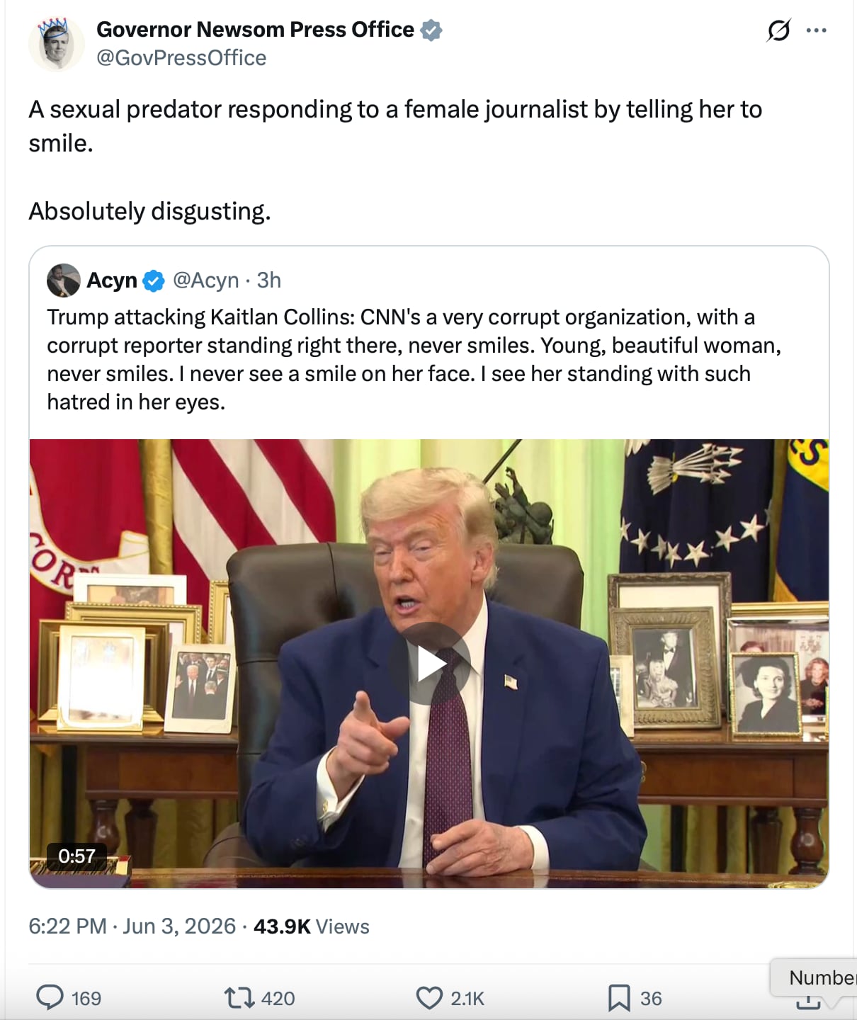 Trump resurfaces after 7 days to attack CNN anchor
