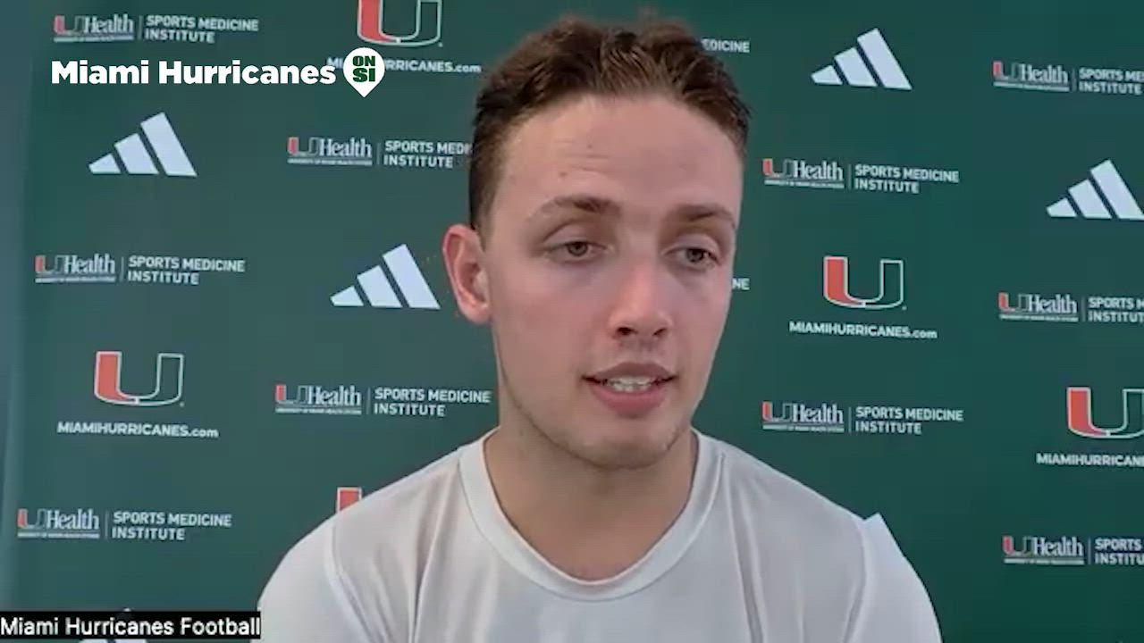 Miami Hurricanes quarterback Carson Beck ahead of SMU