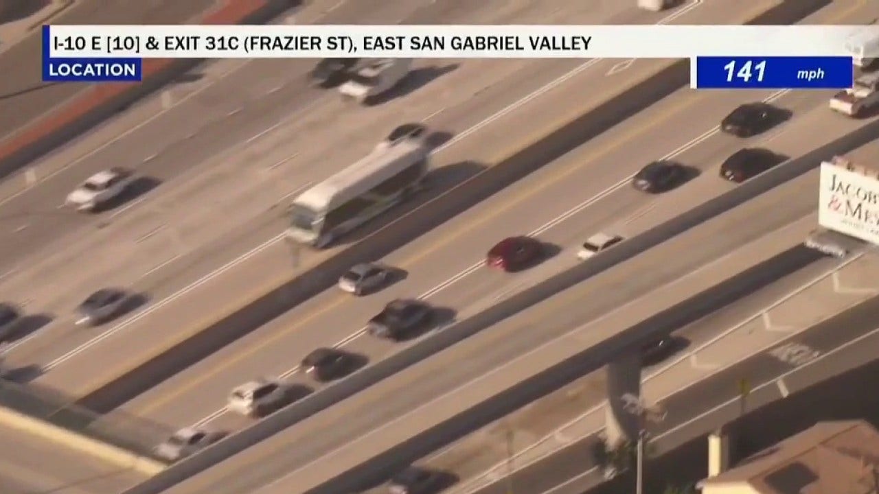 Live: Police chase underway along 10 Freeway in Los Angeles County
