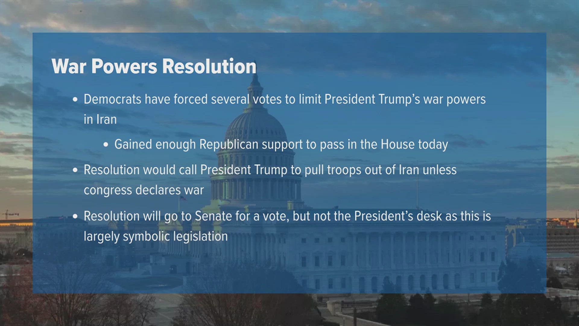 House passes War Powers resolution