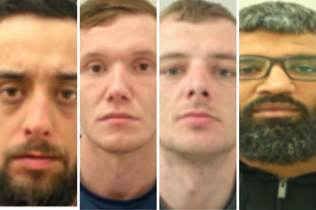 The names and faces of the 4 most wanted men in East Lancashire this week