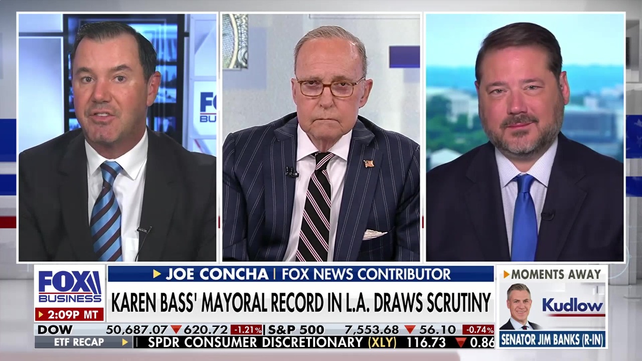 Karen Bass is a ‘human Chernobyl’ without her teleprompter, Joe Concha says
