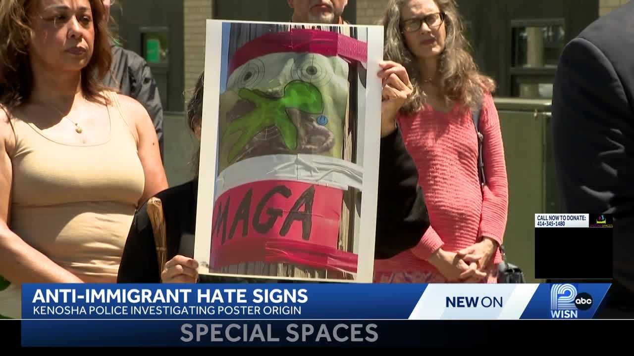 Kenosha police investigating anti-immigrant hate signs