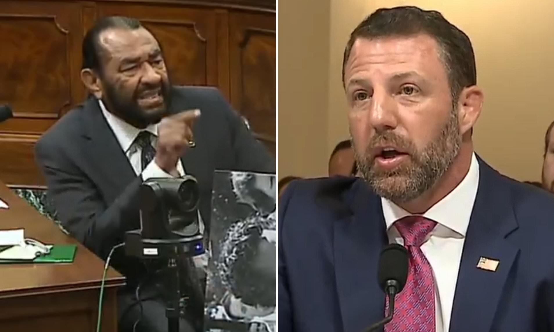 Wild clash between Al Green and Trump's Homeland Security chief over ...
