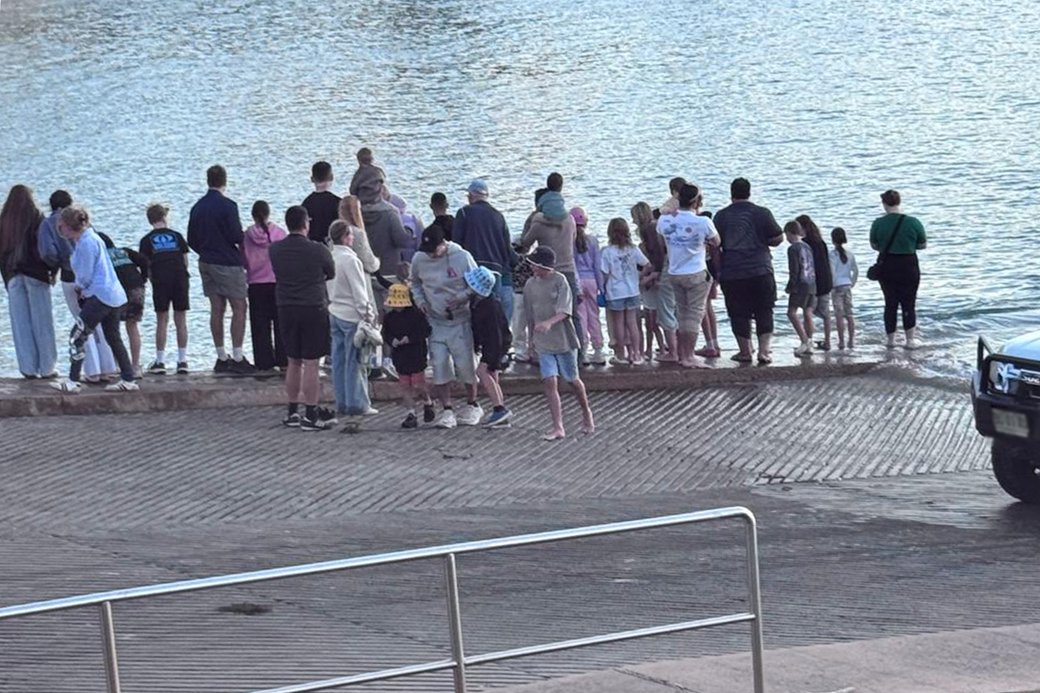 Tourists in awe over incredible sight off Aussie boat ramp