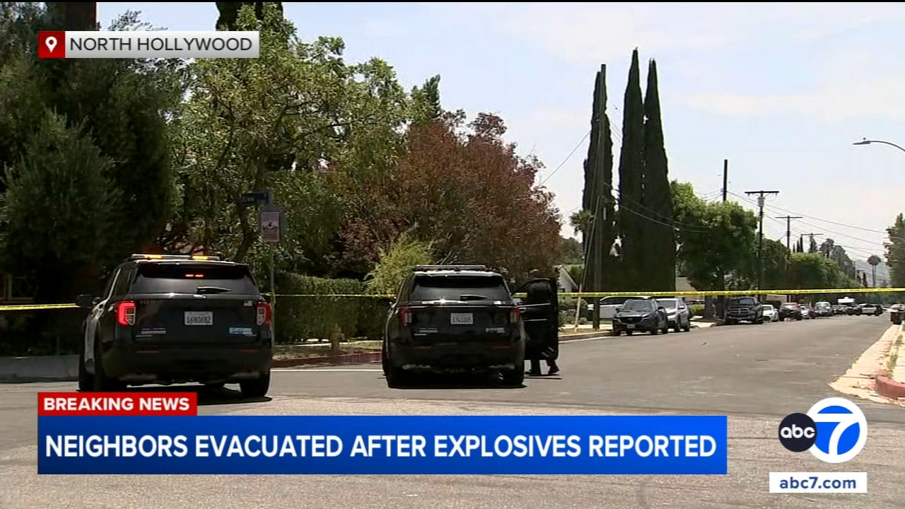 North Hollywood neighborhood evacuated after explosives found in home