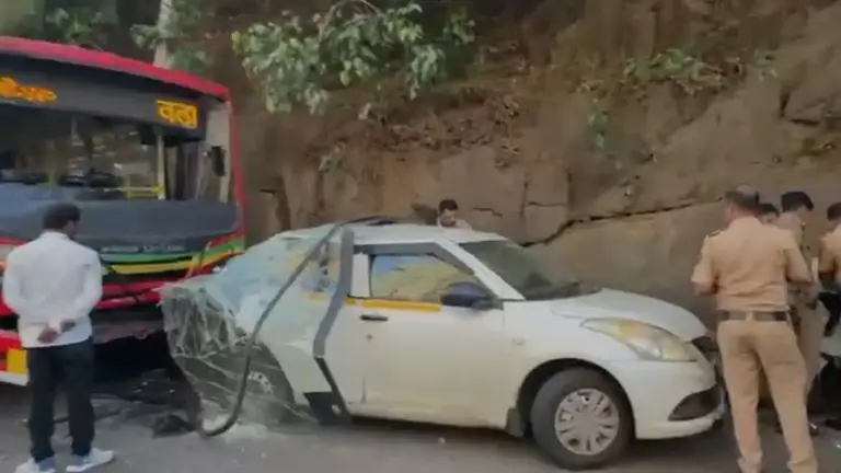 Mumbai: BEST bus crashes into parked cab in Malad East, driver dead