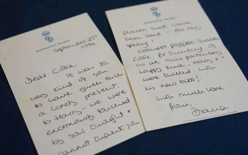 Princess Diana's 1995 letter to be auctioned with rare items