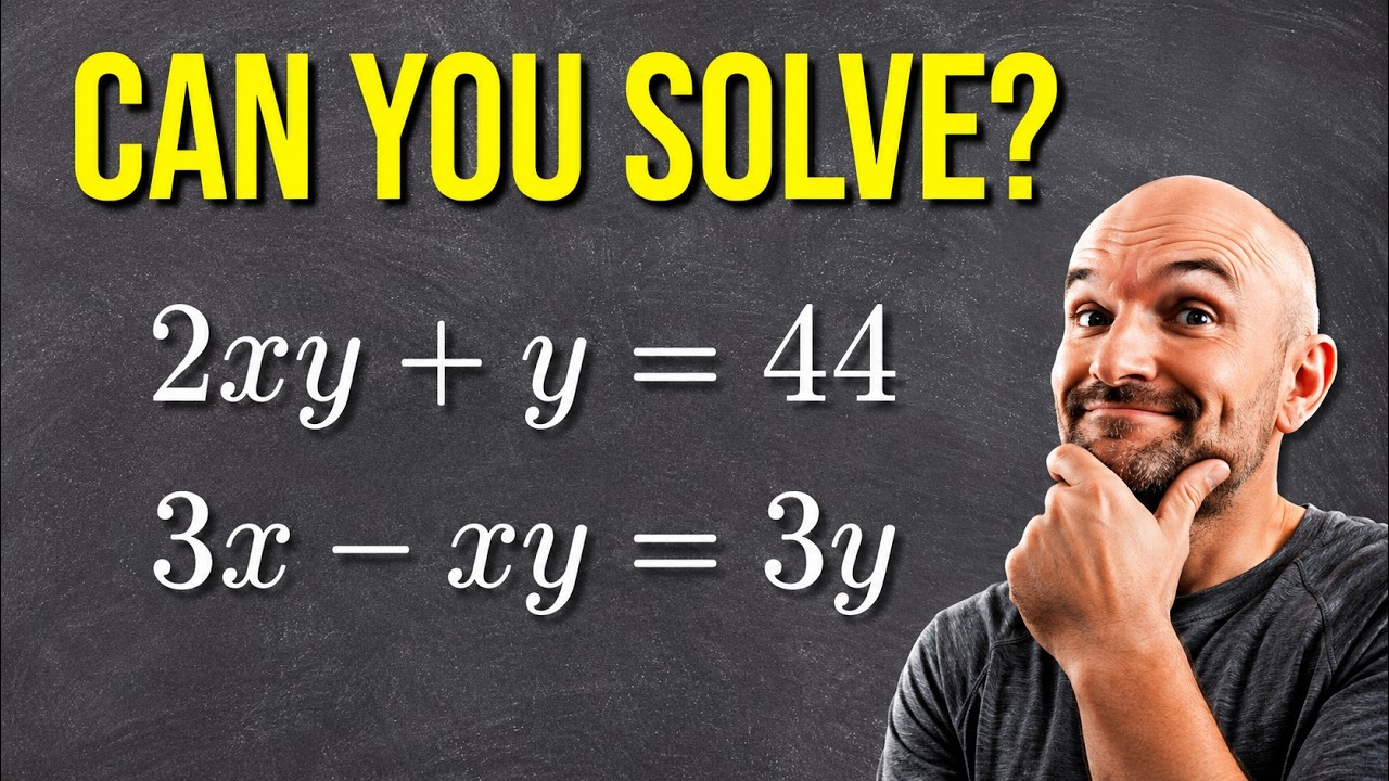 The sytem of Equation may look hard but you already know how to solve it